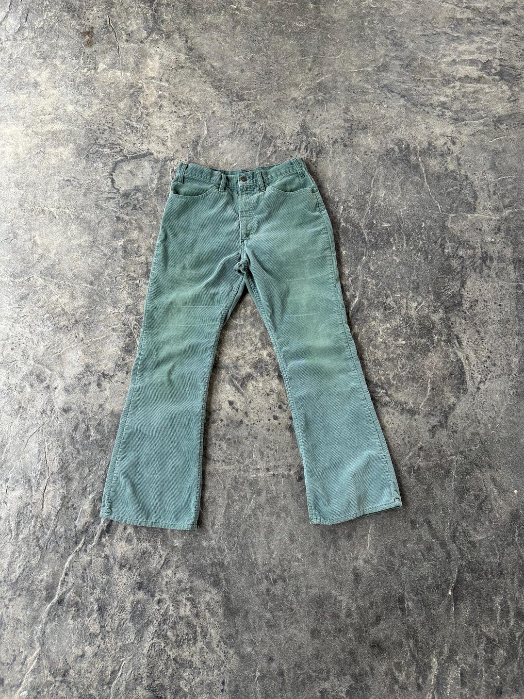Levi’s 646 Bell Bottom Flare Corduroy Pants Distressed Green 70s 80s Vintage 30 X 30 - Etsy