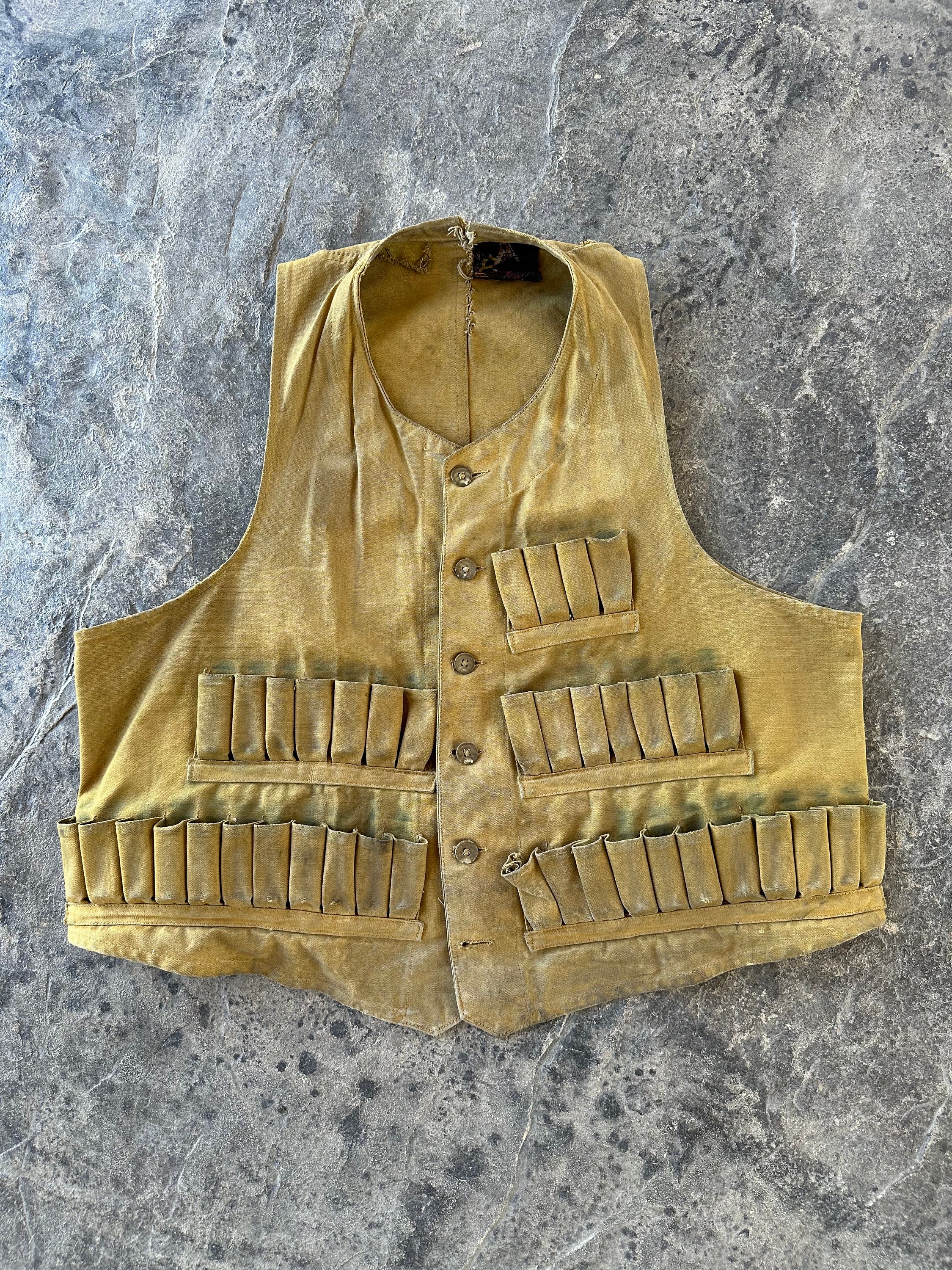 60s Vintage Bird Hunting Utility Vest Distressed Brown Large - Etsy
