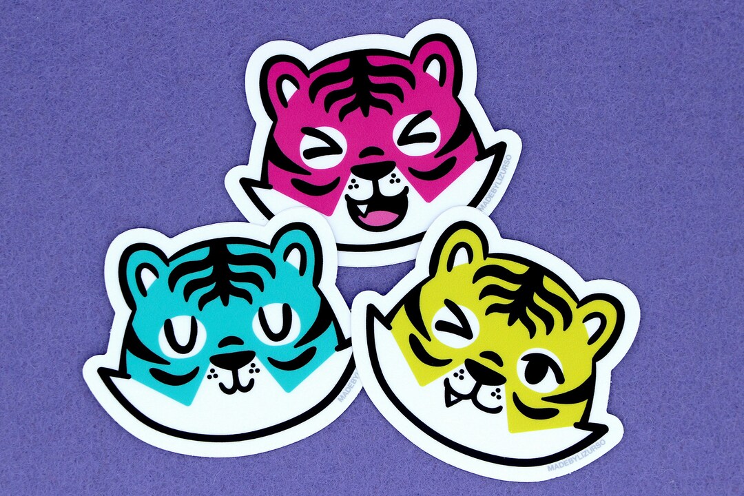 Wild Cat Tiger Sticker | Tiger Sticker | Vinyl Sticker | Waterproof ...