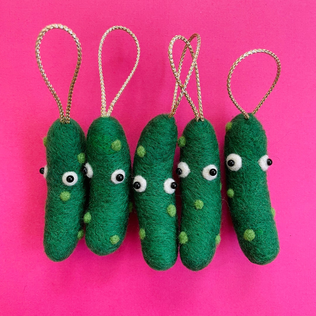 Christmas Pickle Ornament | Felt Ornament | Handmade Ornament | Pickle ...