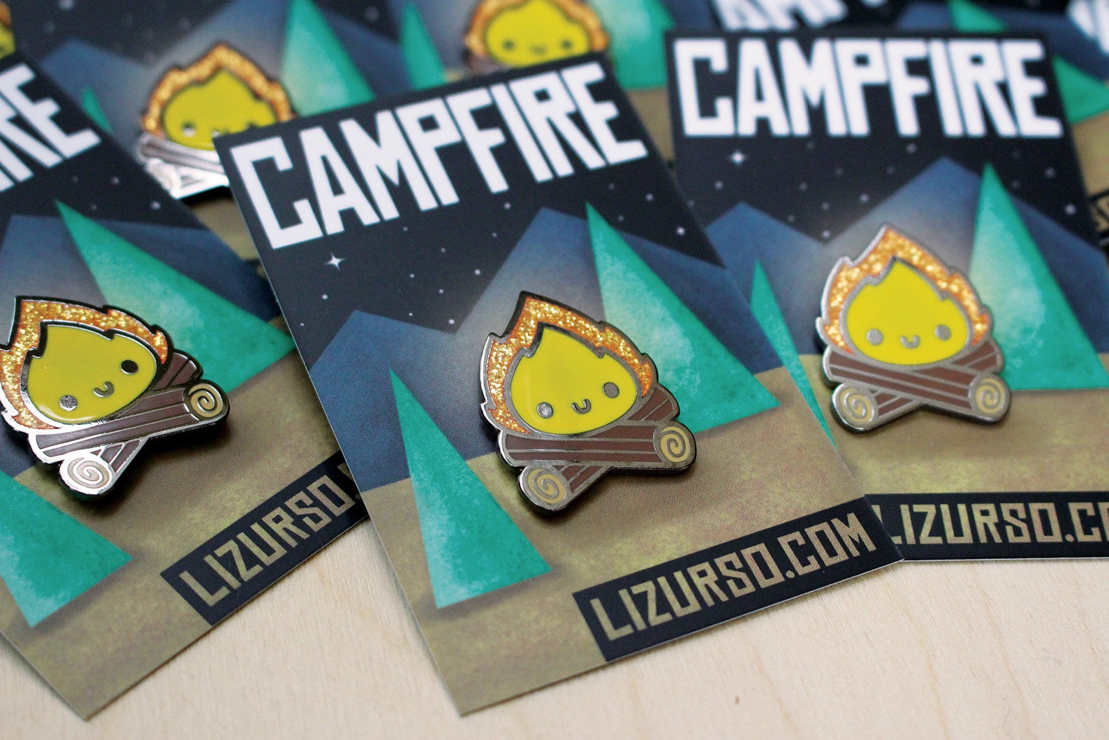Campfire Cutie Enamel Pin | Campfire Enamel Pin | Camping Pin | Enamel ...