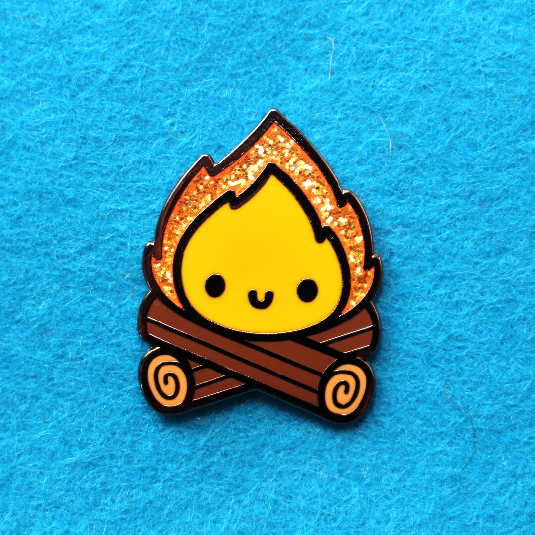 Campfire Cutie Enamel Pin | Campfire Enamel Pin | Camping Pin | Enamel ...