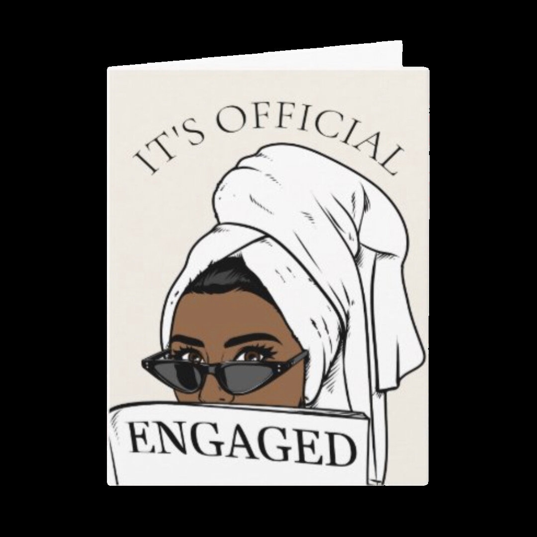 It's Official Engaged Greeting Cards Wedding - Etsy