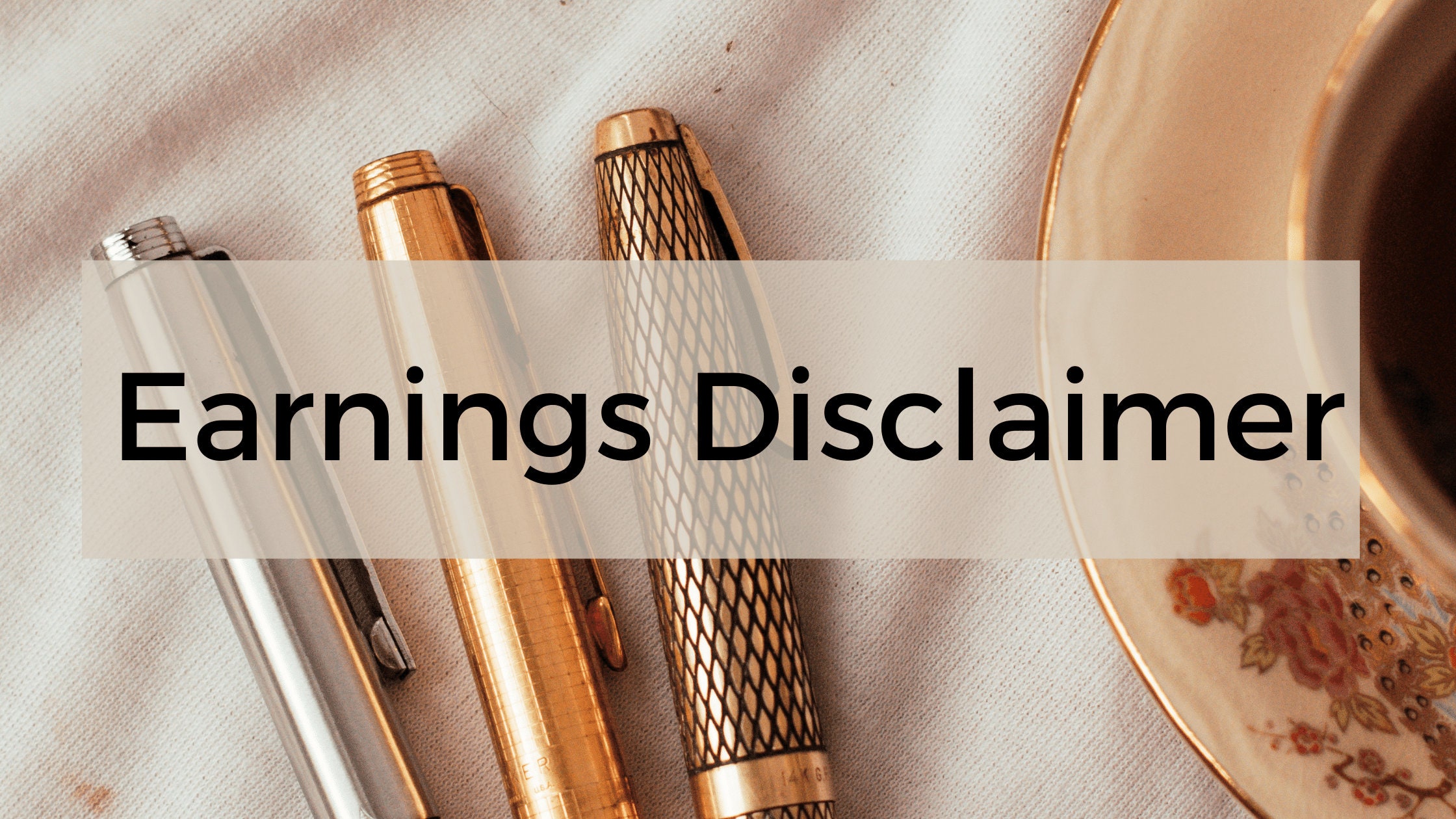 Earnings Disclaimer Digital Printable Template Done for You ...