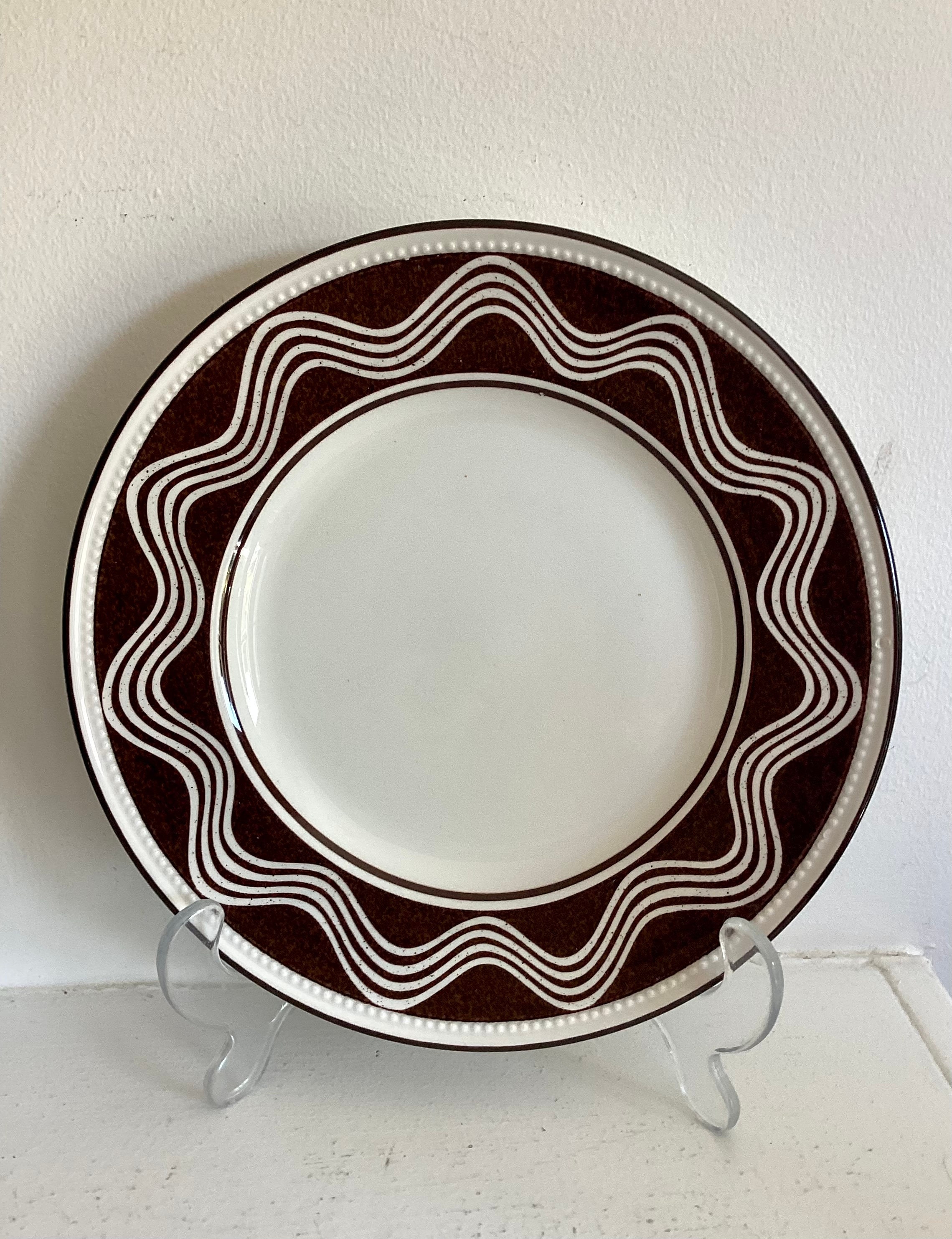 5 Mochaware Plates by Winthrop & Swann for Colonial Williamsburg - Etsy