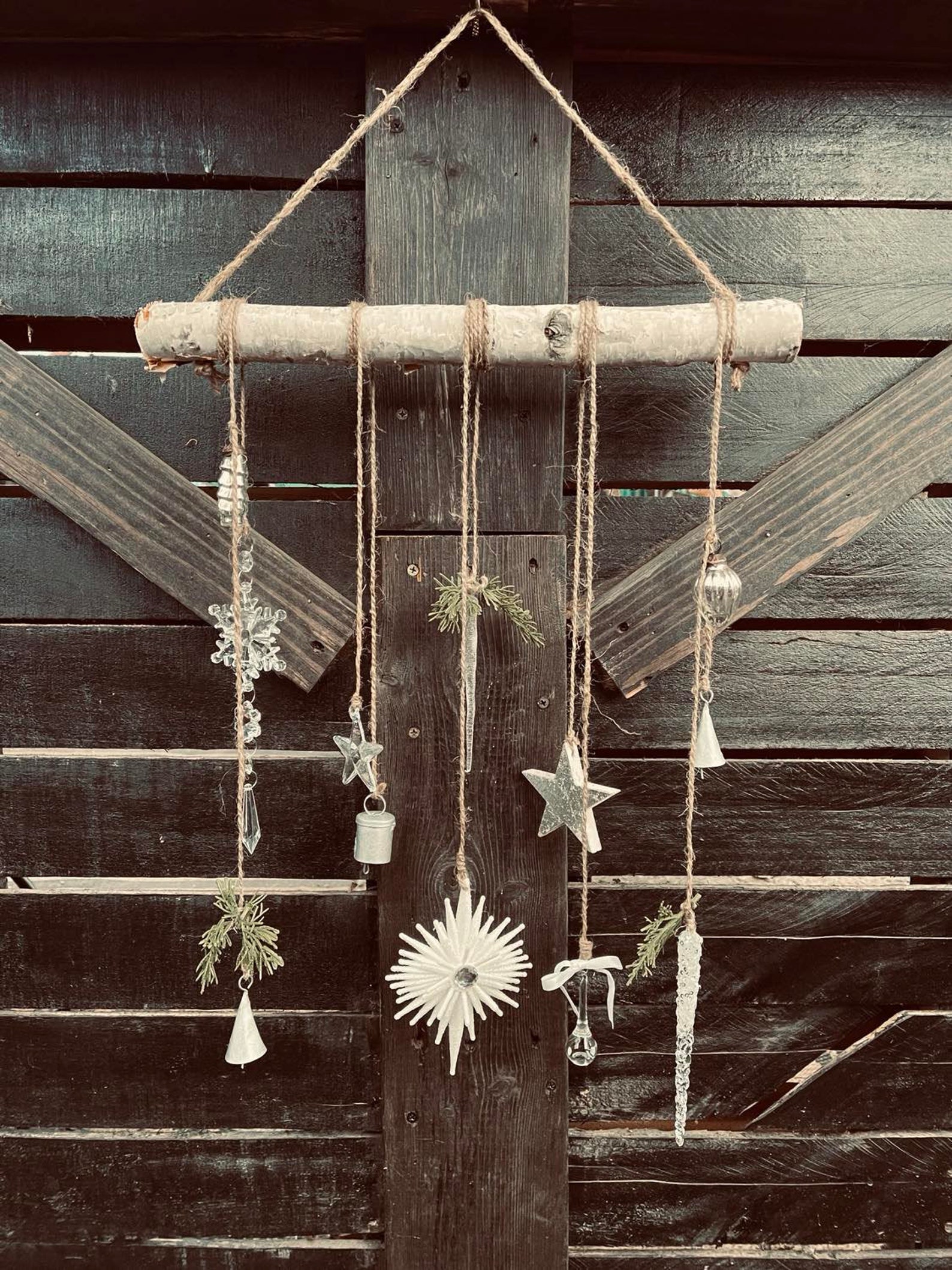 Birch Wood Rustic Window Decor 15.5w - Etsy