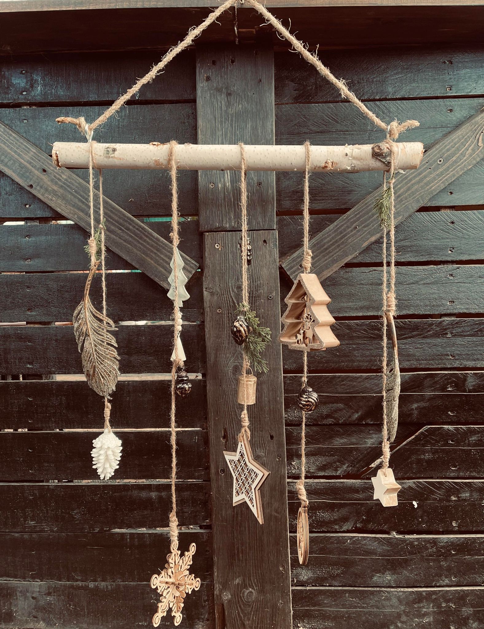 Birch Wood Rustic Window/wall Decor 22"w - Etsy