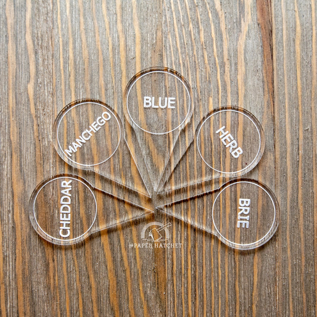 Laser SVG Cut File, Cheese Markers, SVG Cheese Party Charcuterie ...