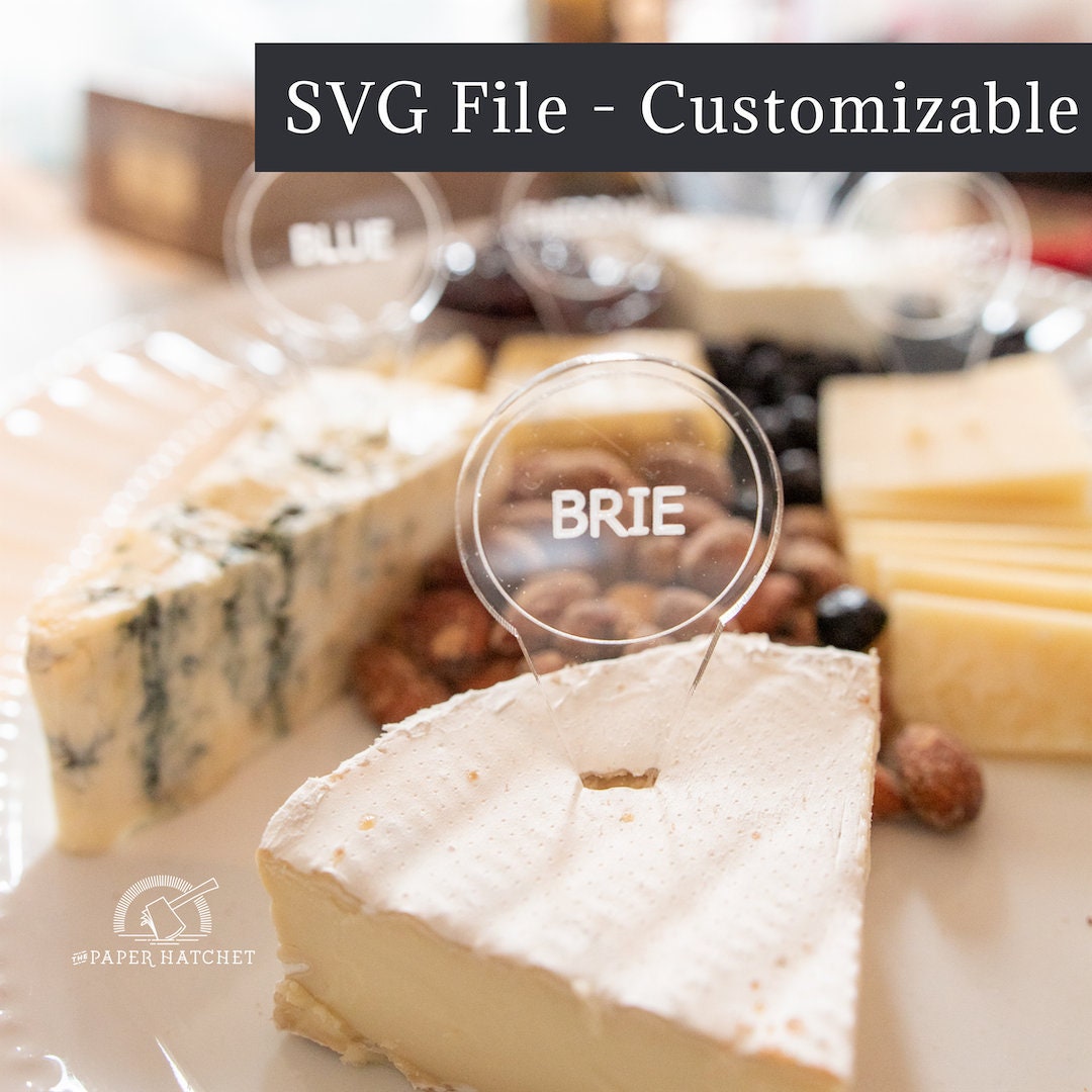 Laser SVG Cut File, Cheese Markers, SVG Cheese Party Charcuterie ...