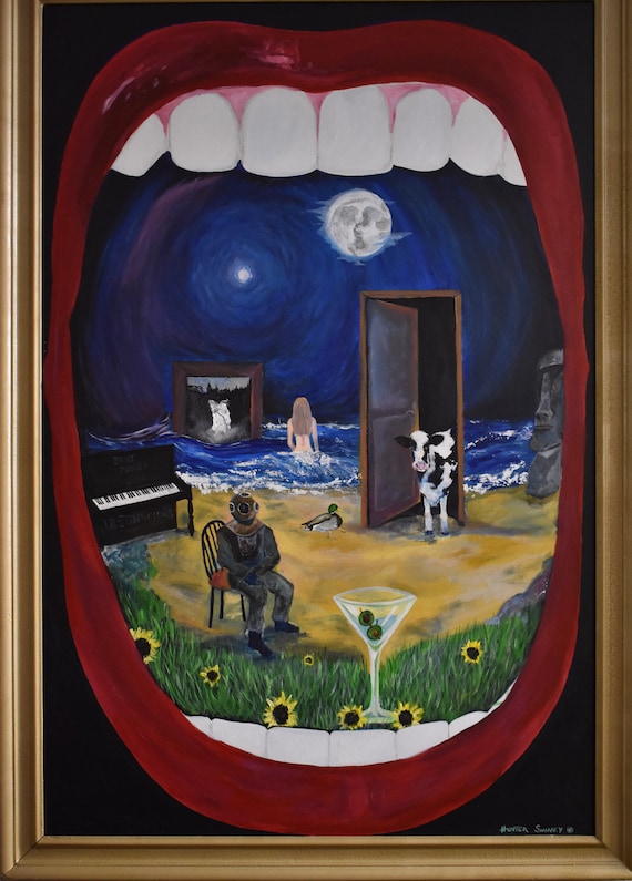 Original Surrealism Acrylic Abstract Symbolism Painting Dream - Etsy