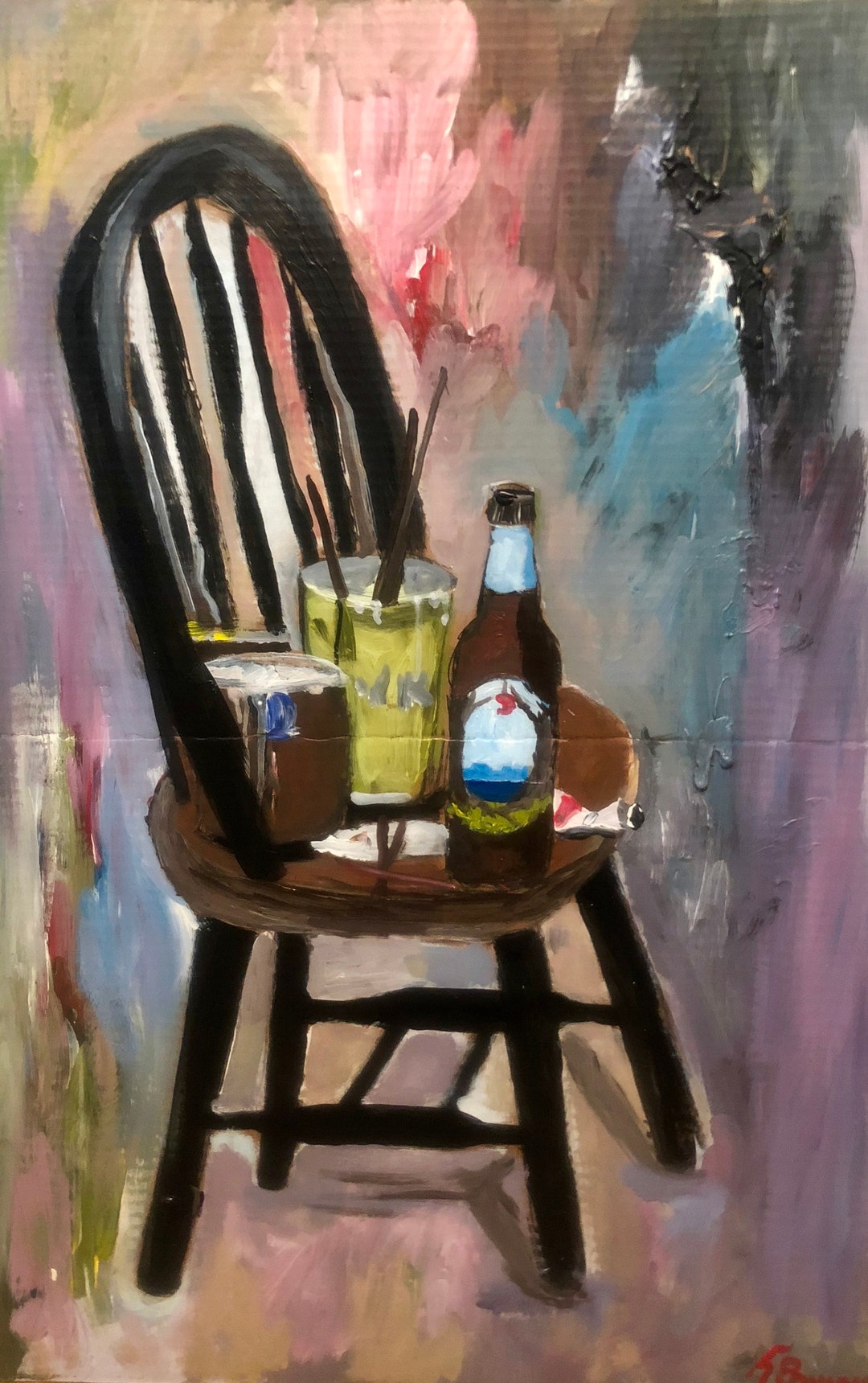 Original Still Life Painting of a Chair - Etsy