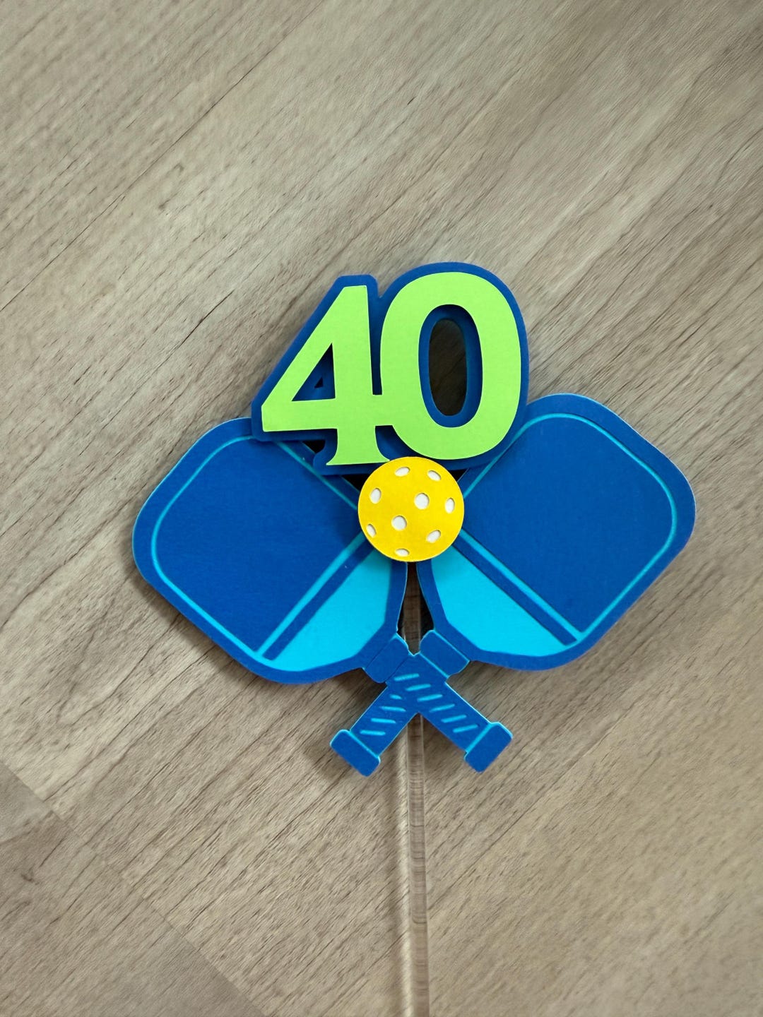 Pickleball Birthday Cake Topper - Pickleball Party Decoration ...