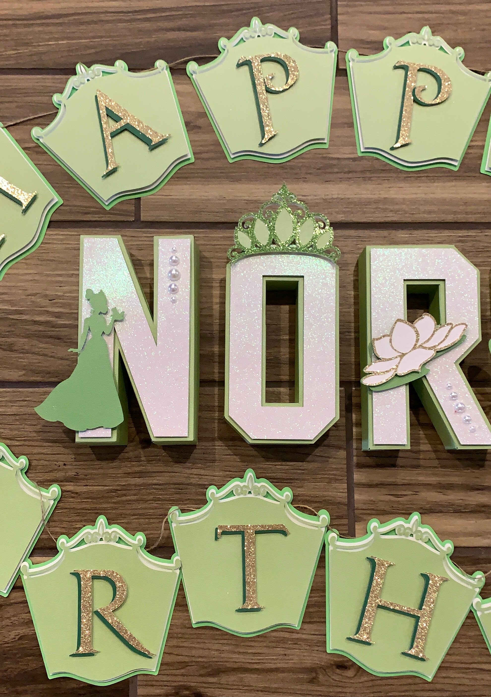 Princess Tiana Themed 3D Letters the Princess and the Frog Birthday ...