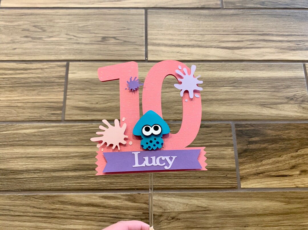 Personalized Splatoon Cake Topper: Handmade Birthday Party Decoration ...