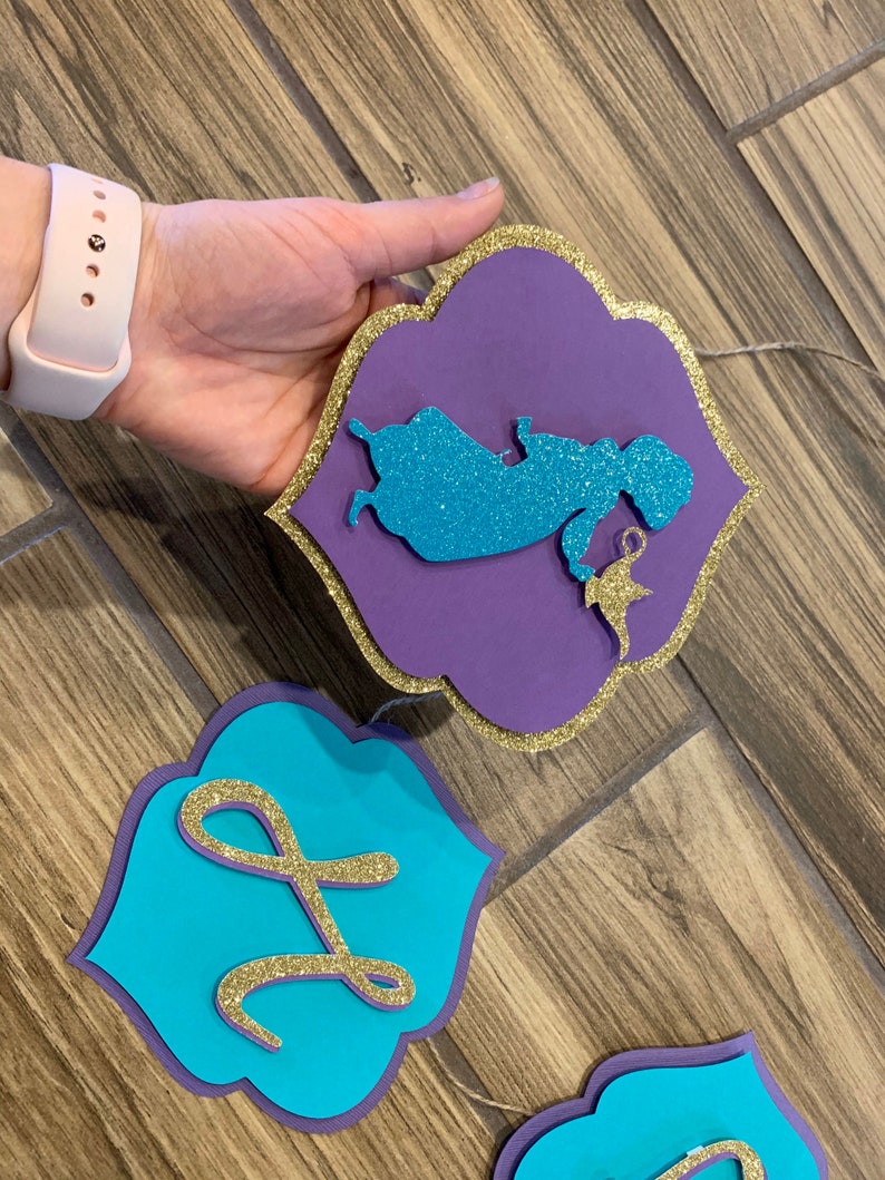 Princess Jasmine Birthday Banner: Aladdin Party Decor - Etsy