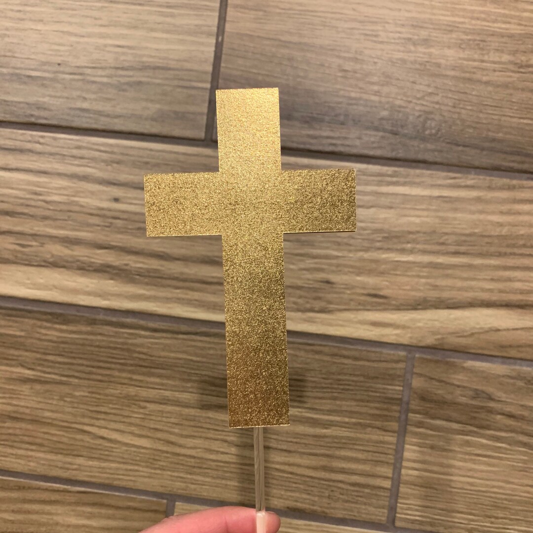 Cross Cake Topper – Baptism, Christening, or Communion Cake Decoration ...
