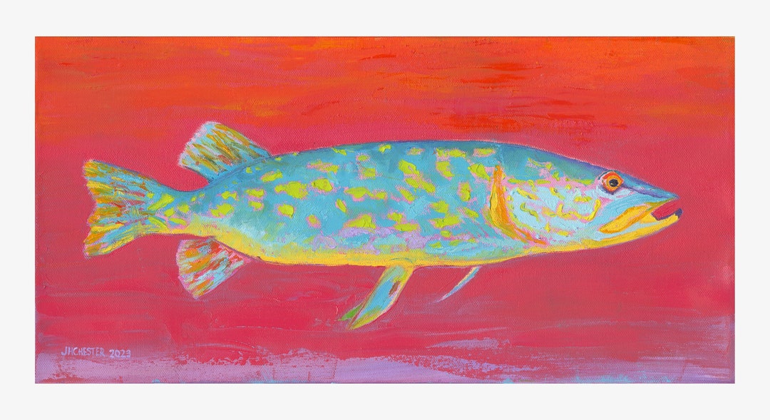 Pike Dreams "lilly" PROFESSIONAL PRINT of Original Oil Painting of Lake ...