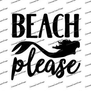 Digital Beach Please Cuttable Decal SVG, JPG, PNG, Pdf, Silhouette ...