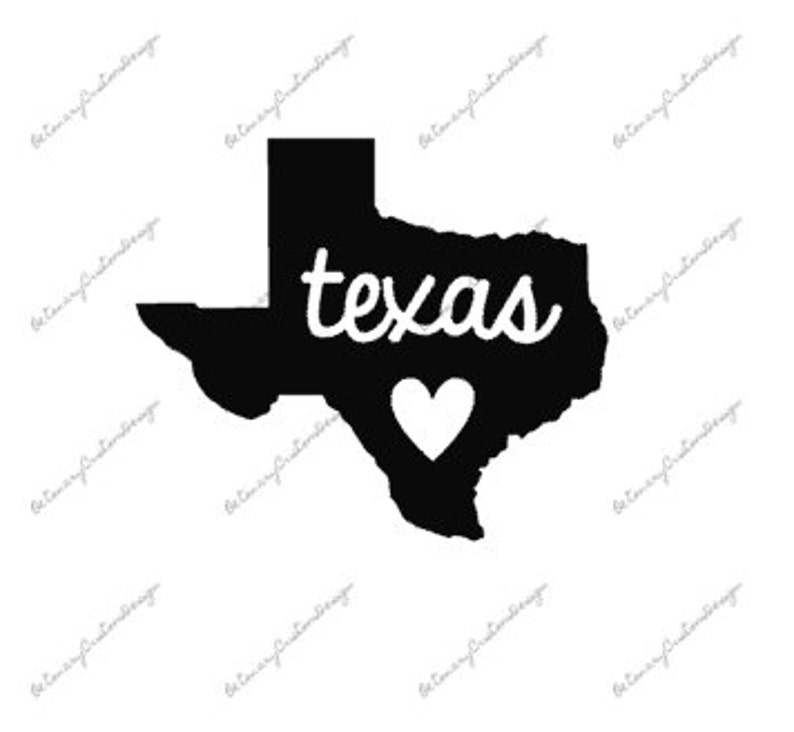 Digital 3 Texas Monogram Cuttable Decal SVG JPG PNG - Etsy