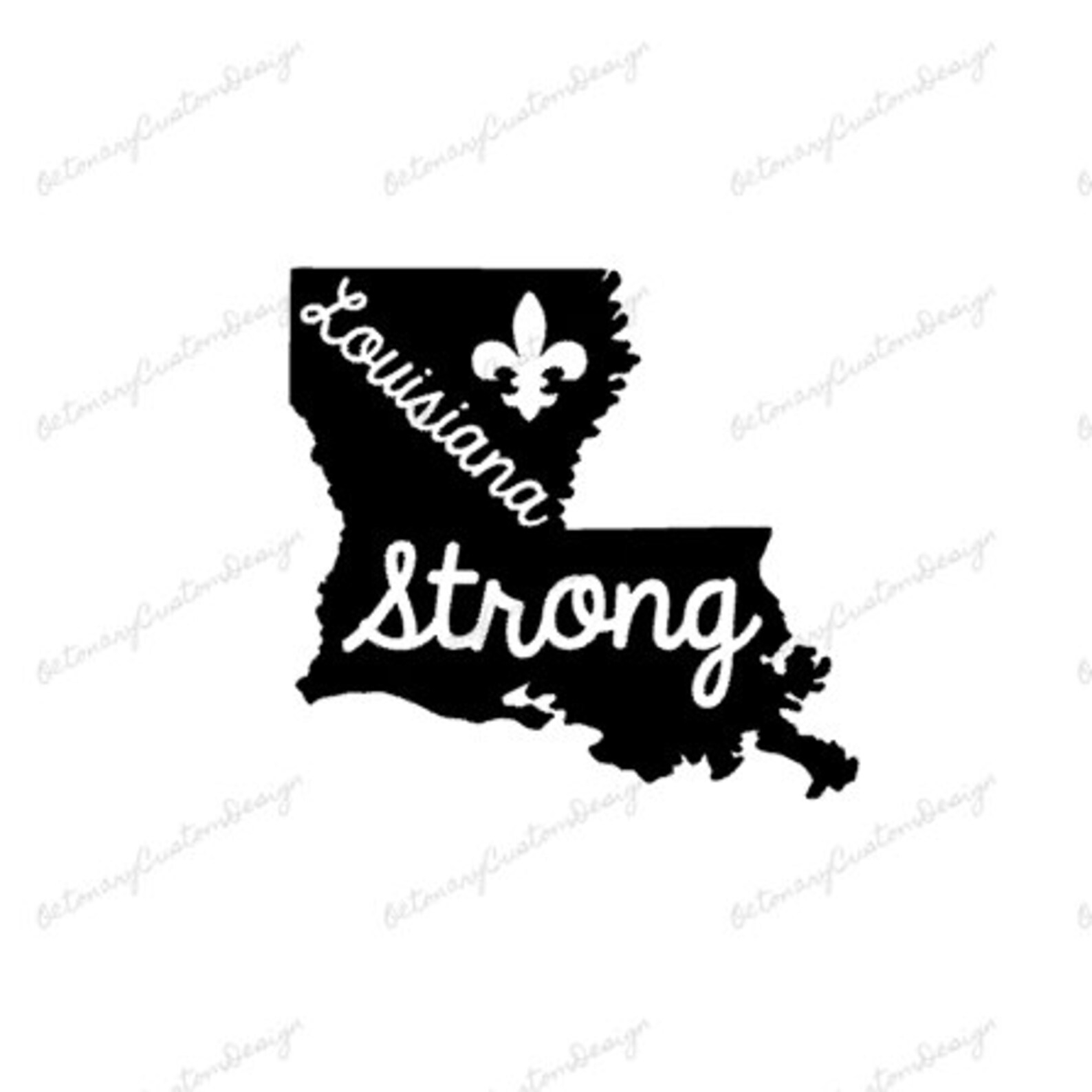 Digital Louisiana Strong Monogram Cuttable SVG, JPG, PNG, Pdf ...
