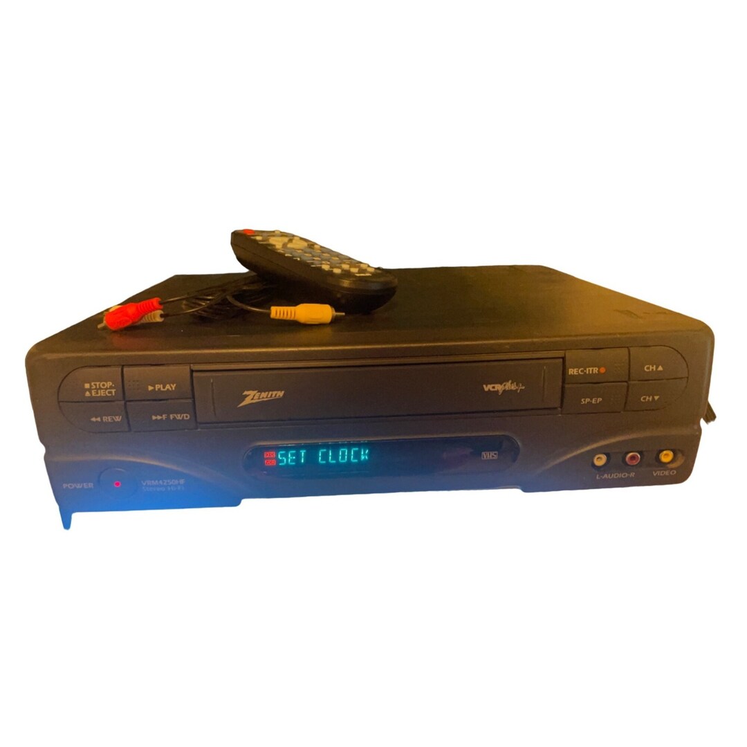 Zenith Video Cassette Recorder Hifi VRM4250HF 4 Heads Remote Cord ...