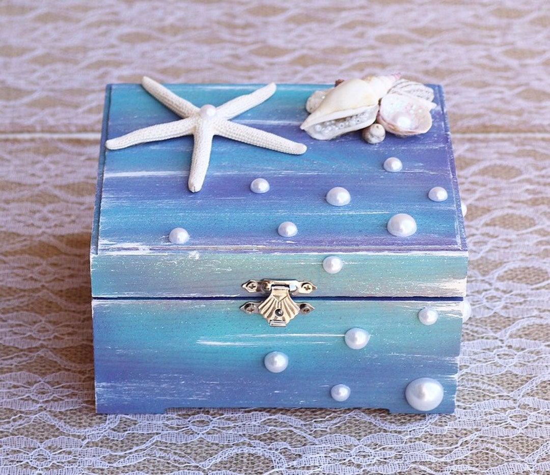 Mermaid Box, Beach Box, Trinket Box - Etsy