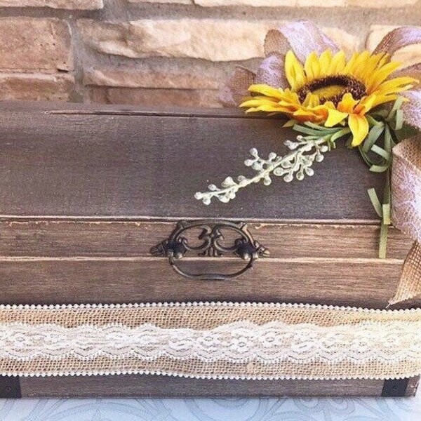 Sunflower Card Box - Etsy