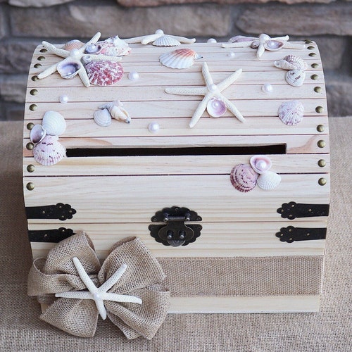 Beach Wedding Card Box With Slot Nautical Theme Card Box - Etsy