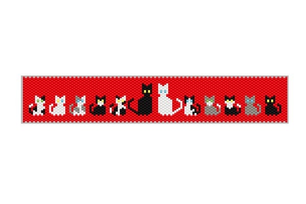 Cats in Love Bracelet PDF Pattern - Etsy