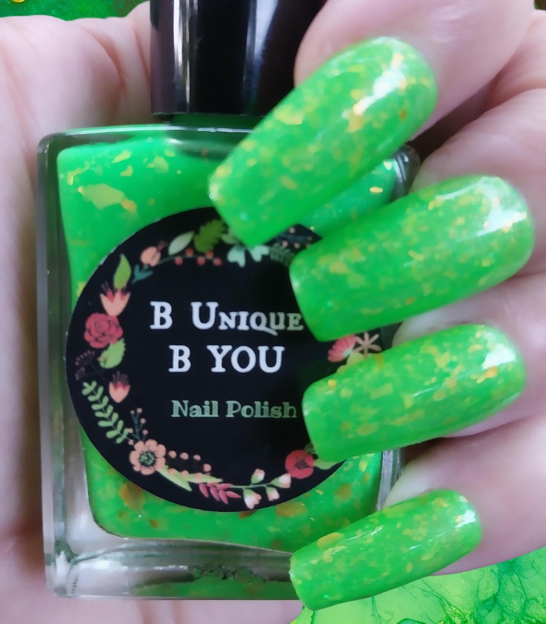 Slimer, Halloween Neon Lime Green Glitter Nail Polish, 10 Free Indie ...