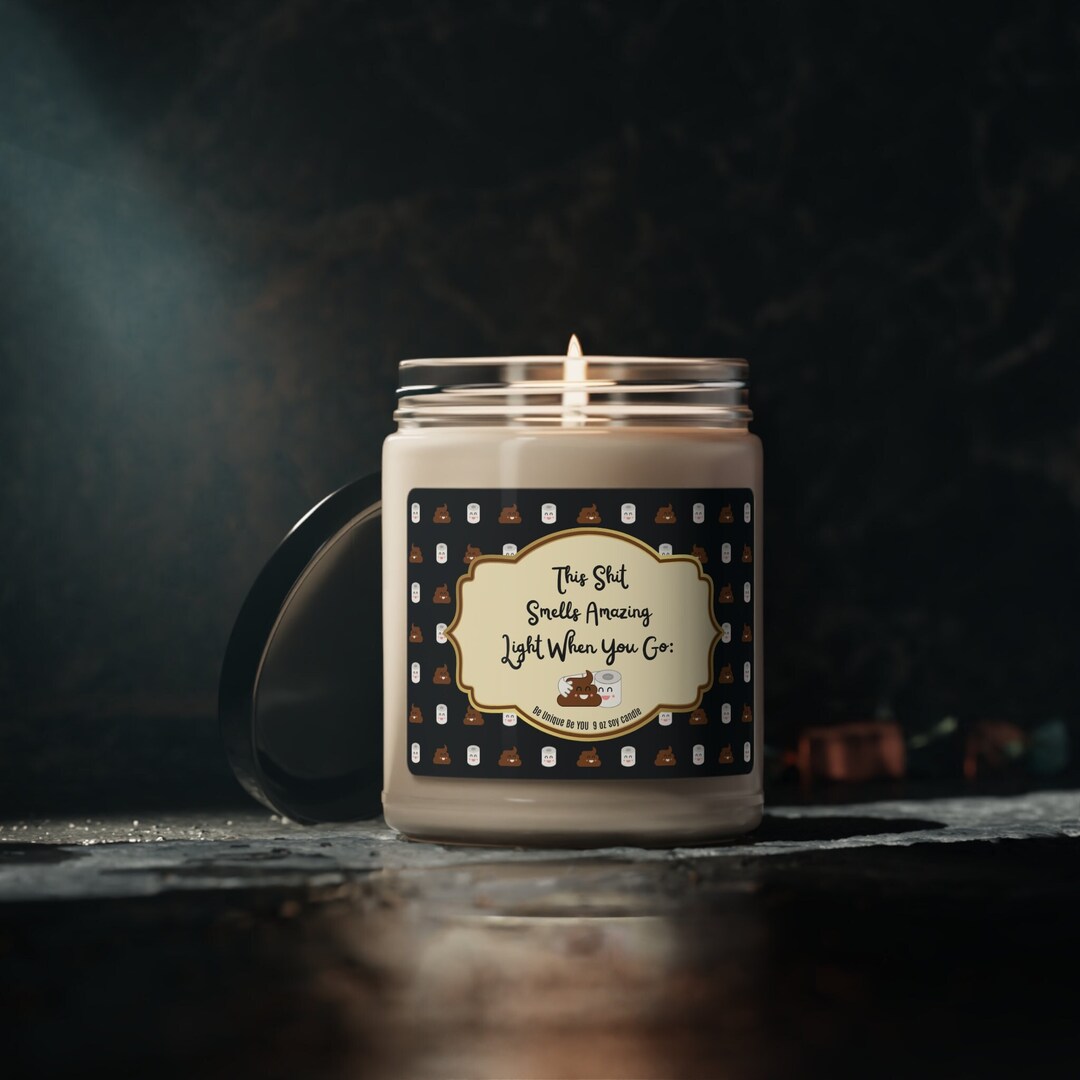 Funny Bathroom Candle, This Shit Smells Amazing Light When You Go 9 Oz ...