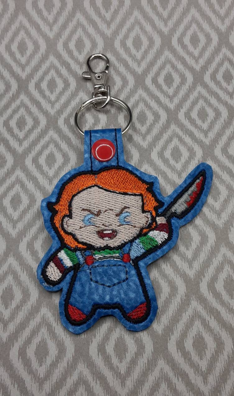 Chucky Clip-on Keychain, Child's Play Cute Chibi Handcrafted Keychain ...