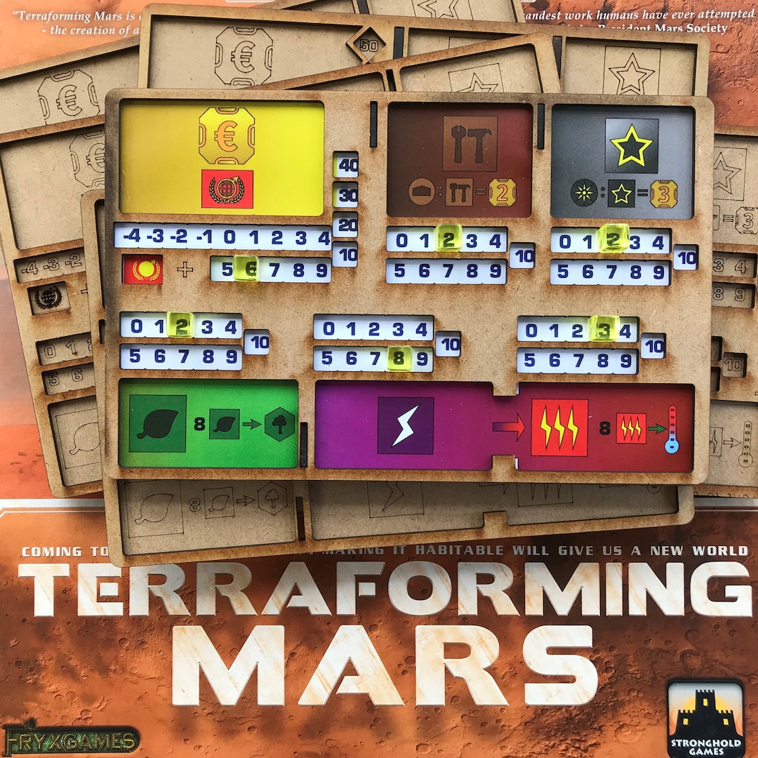 Set of 5 Terraforming Mars Players Dashboards Full Set of 5 - Etsy