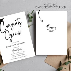 Graduation Invitation Digital Download, Graduation Party Invitation ...