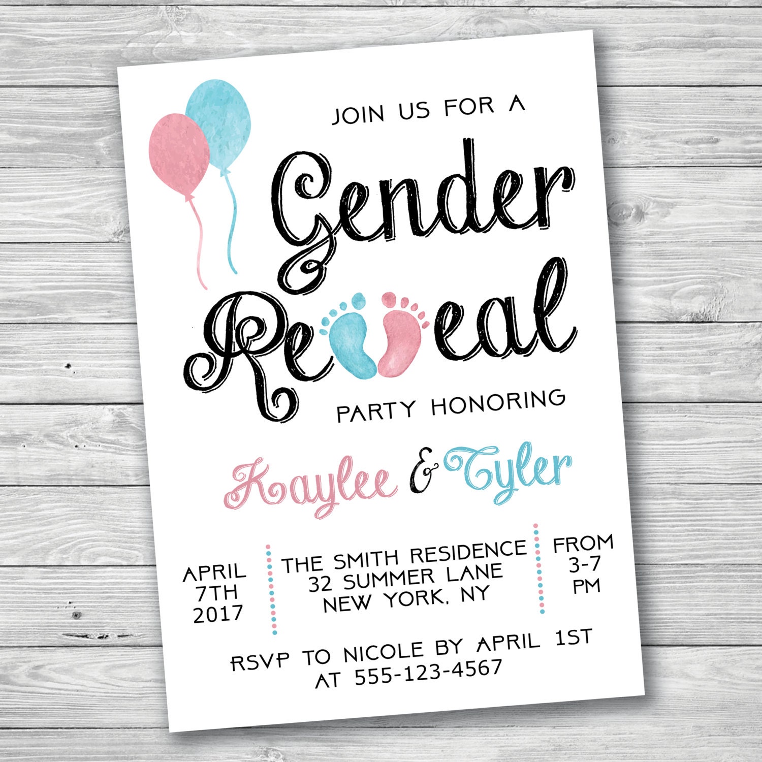 Gender Reveal Party Invitations