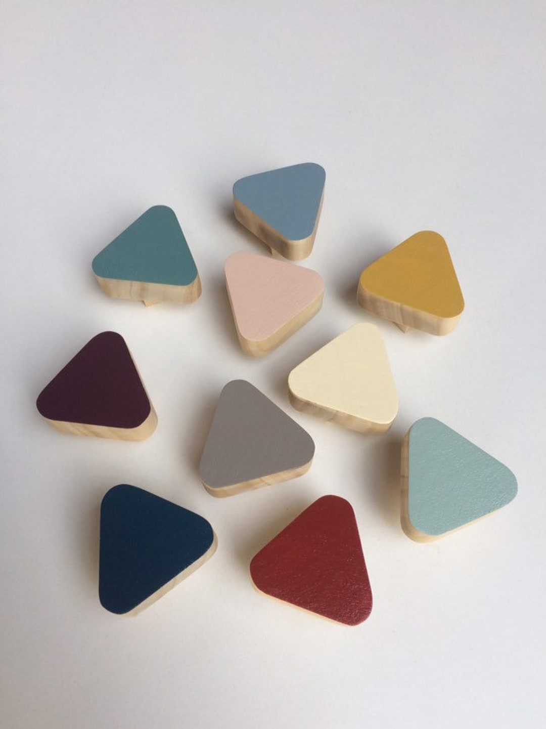 SW075 Colors TRI Wooden Knobs/colors Knob/children Room/modern Pulls - Etsy