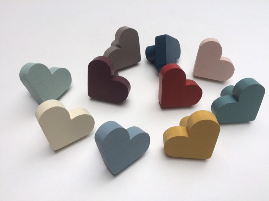 SW104 Colors Heart Knobs/modern Knob/cabinet Pull&drawer/knob - Etsy