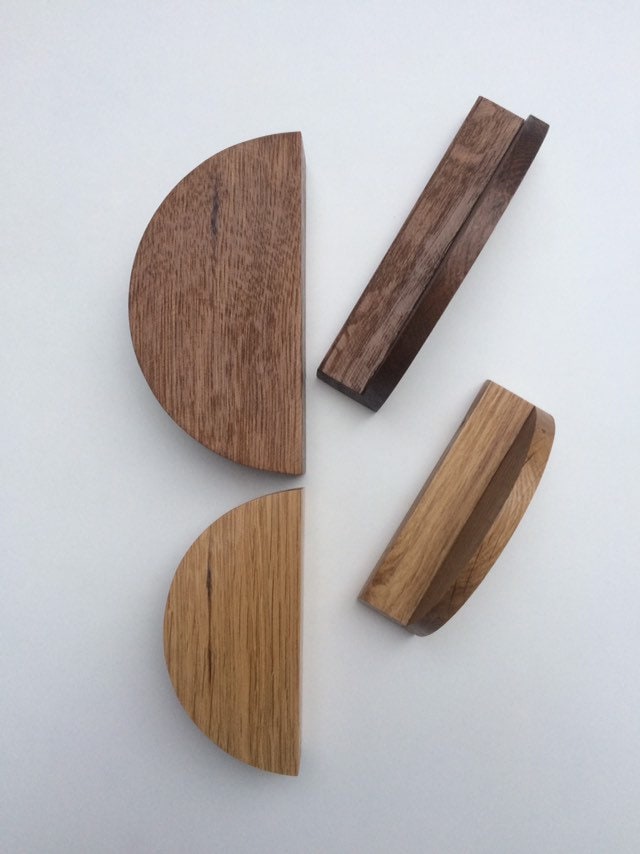 SW012 Circular Handles/half Moon Handles/wooden - Etsy