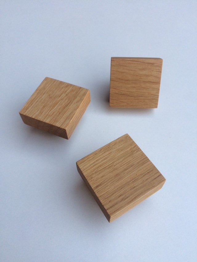 SW051 Oak Square Knobs square Knobsmodern Knobpull | Etsy