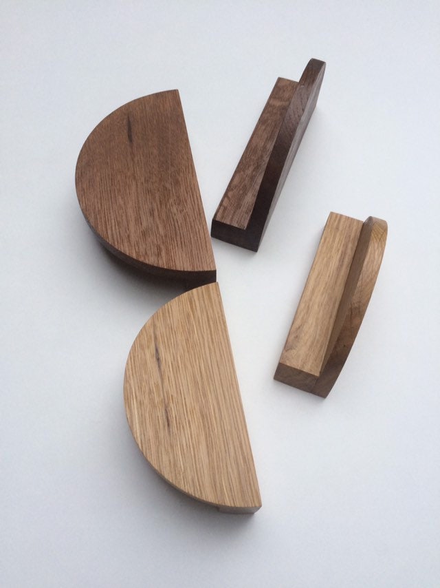 SW012 Circular Handles/half Moon Handles/wooden - Etsy