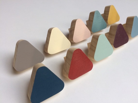SW075 Colors TRI Wooden Knobs/colors Knob/children Room/modern - Etsy