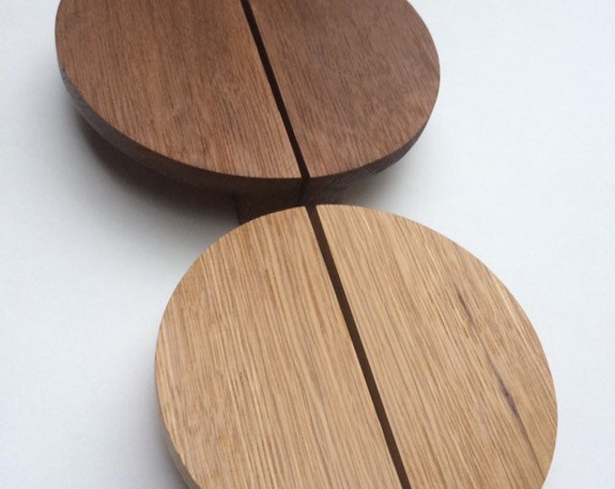 SW012 Circular Handles/half Moon Handles/wooden Knobs/pulls/modern ...