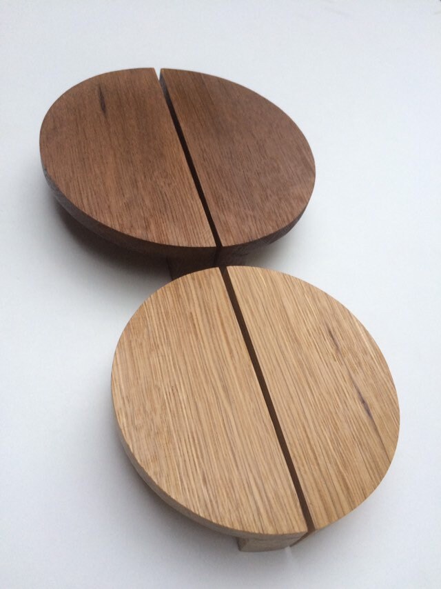 SW012 Circular Handles/half Moon Handles/wooden Knobs/pulls/modern ...