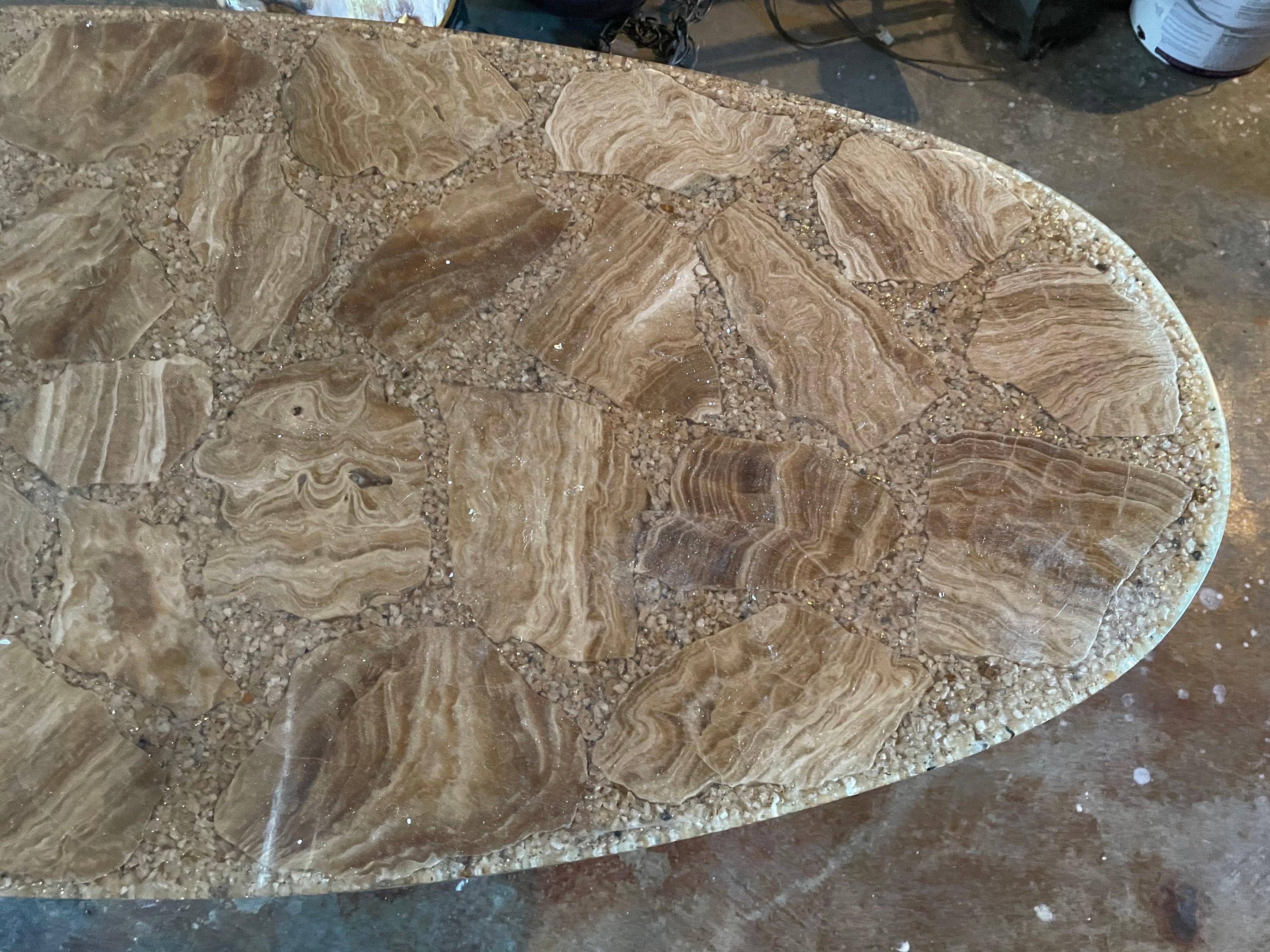 RARE Vintage '60s Mexican Onyx Oval Coffee Table - Mid-century Modern ...