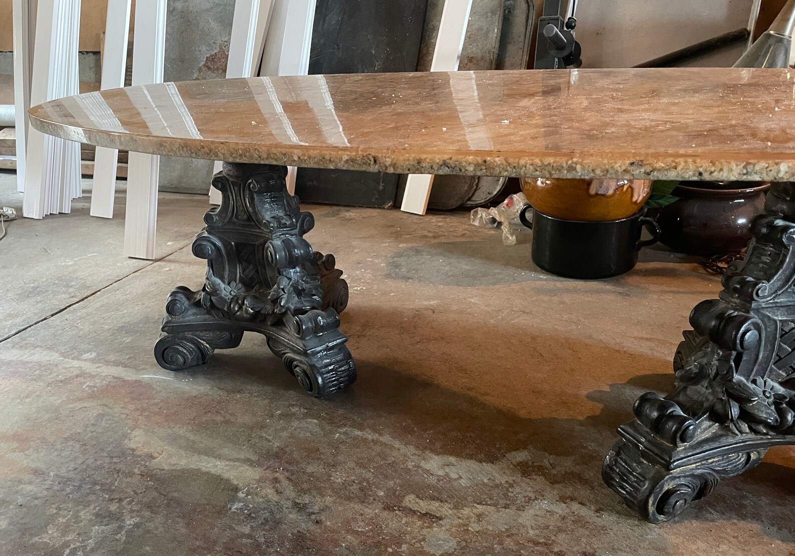 RARE Vintage '60s Mexican Onyx Oval Coffee Table - Mid-century Modern ...