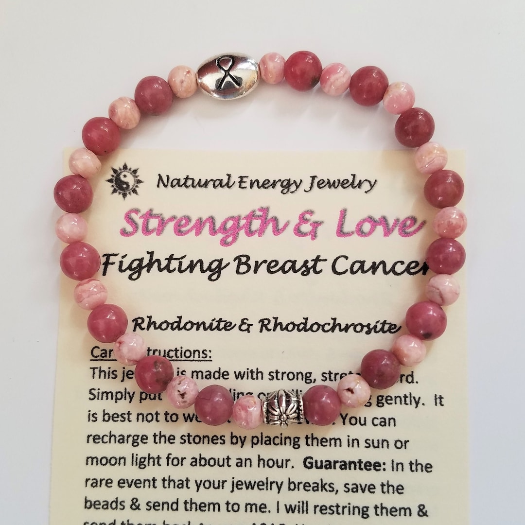 Breast Cancer Bracelet or Anklet, Strength, Love, Support Jewelry ...