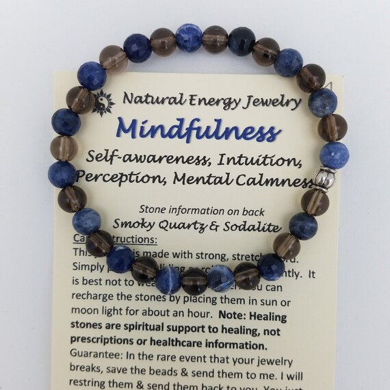 Mindful Focus Jewelry of Sodalite & Smoky Quartz. Focus | Etsy