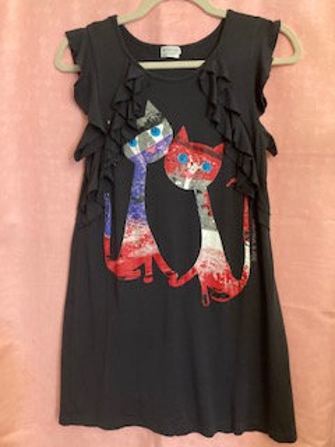 Little Paul and Joe Girls Summer Dress, With Cat Design Youth Size 12 ...