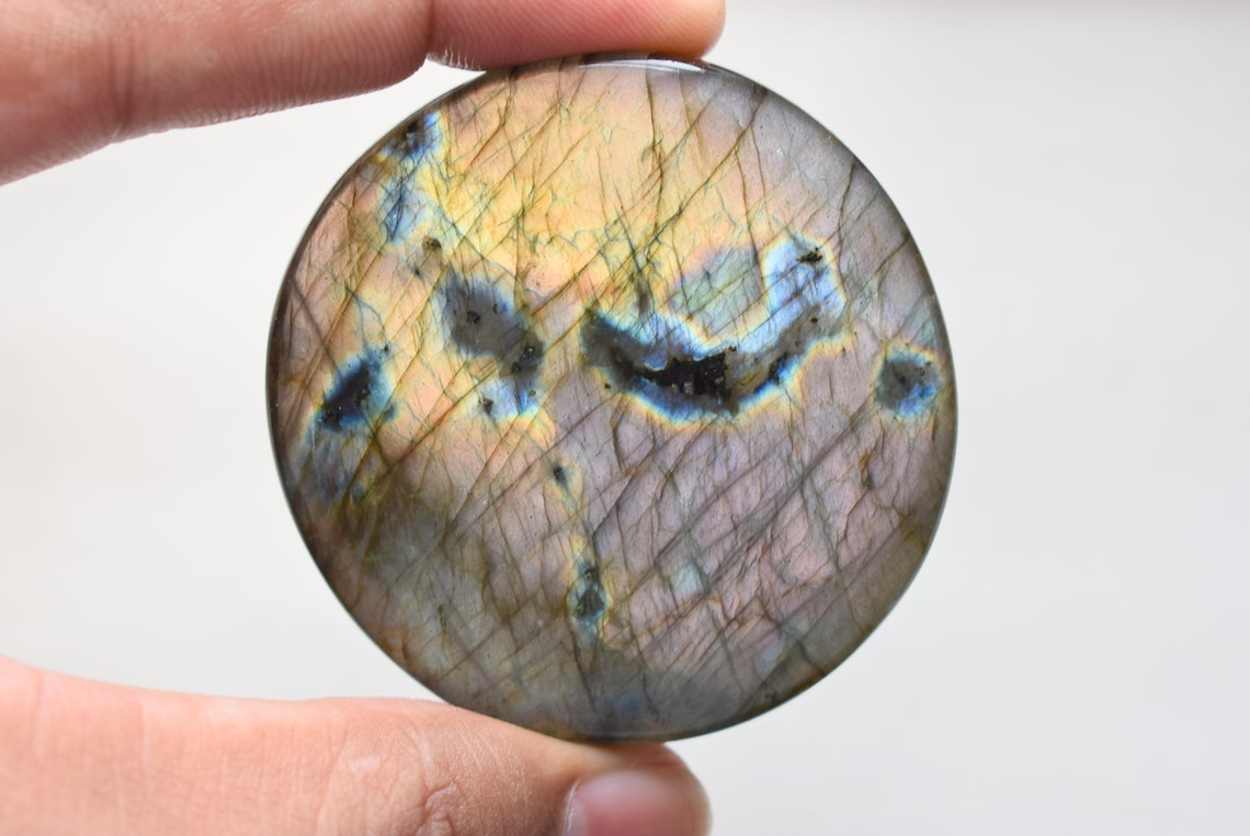 58x58x10 RARE Labradorite cabochon abradorite gemstone flat | Etsy