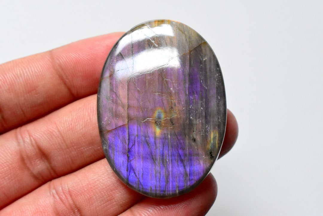 50x35x5 Mm Purple Spectrolite Labradorite Cabochon, Labradorite ...